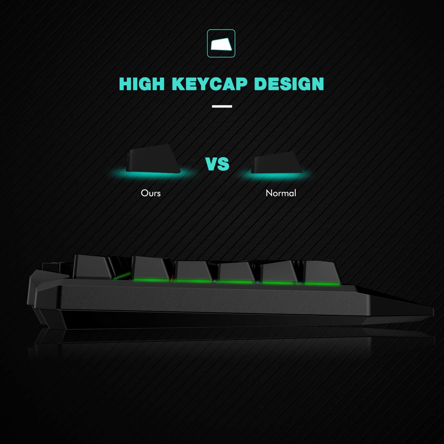 HAVIT Rainbow Backlit Wired Gaming Keyboard 104 Keys LED USB Ergonomic Wrist Rest Keyboard for Windows PC Gamer Desktop, Computer (Black) (Renewed)