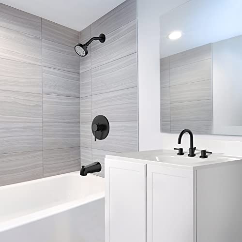 Design House 595611 Tub Pull-Up Diverter Spout for Bathroom, Matte Black