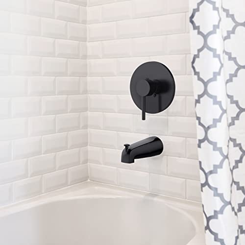 Design House 595611 Tub Pull-Up Diverter Spout for Bathroom, Matte Black