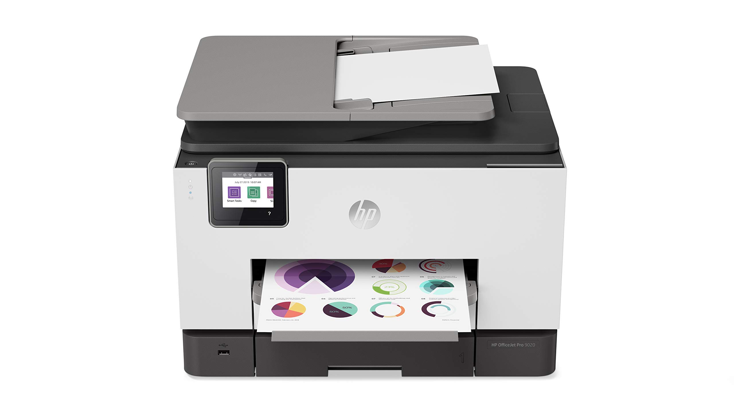 HP Officejet Pro 9020 All-in-One Colour Inkjet Printer 1MR78A USB Wireless (Renewed)