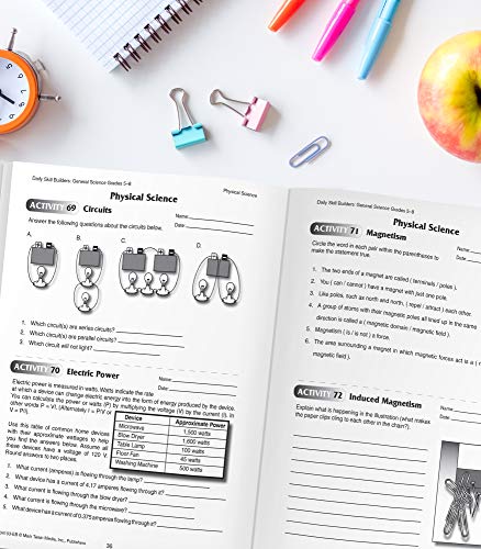 Mark Twain General Science Activity Book, Science for Kids Grades 5-8, Physical, Life, and Earth Science Books, 5th Grade Workbooks and Up, Classroom or Homeschool Curriculum (Daily Skill Builders)