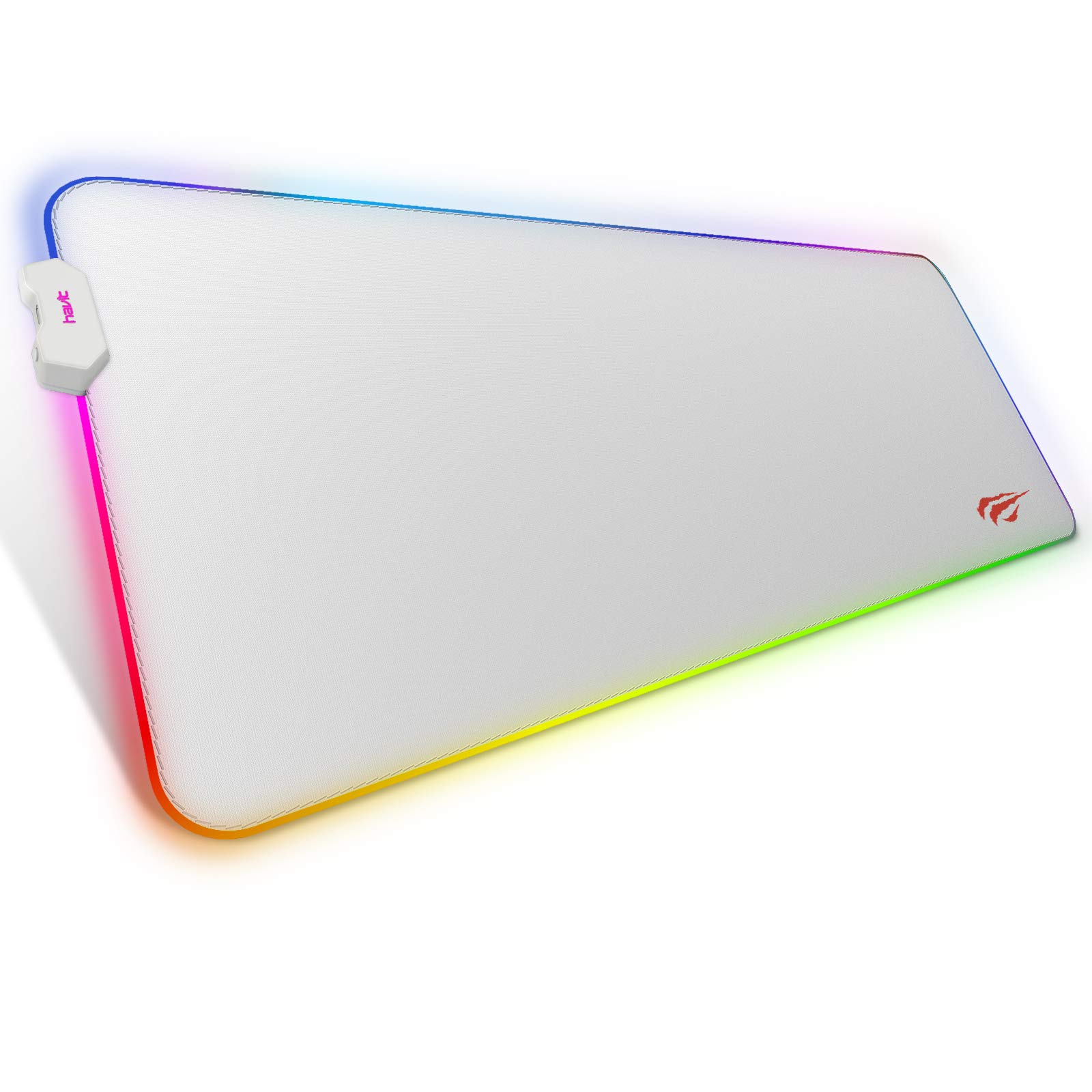 havit RGB Gaming Mouse Pad Soft Non-Slip Rubber Base Mouse Mat for Laptop Computer PC Games (31.5 X 11.8 X 0.16 inches, Light Grey)