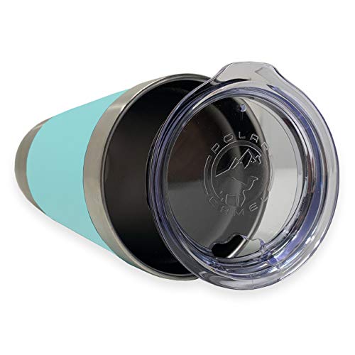 LaserGram 20oz Vacuum Insulated Tumbler Mug, Manicure, Personalized Engraving Included (Silicone Grip, Teal)