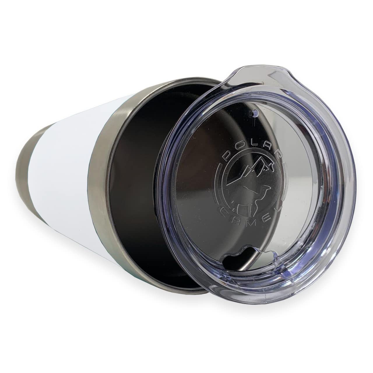 LaserGram 20oz Vacuum Insulated Tumbler Mug, Jet Airplane, Personalized Engraving Included (Silicone Grip, White)