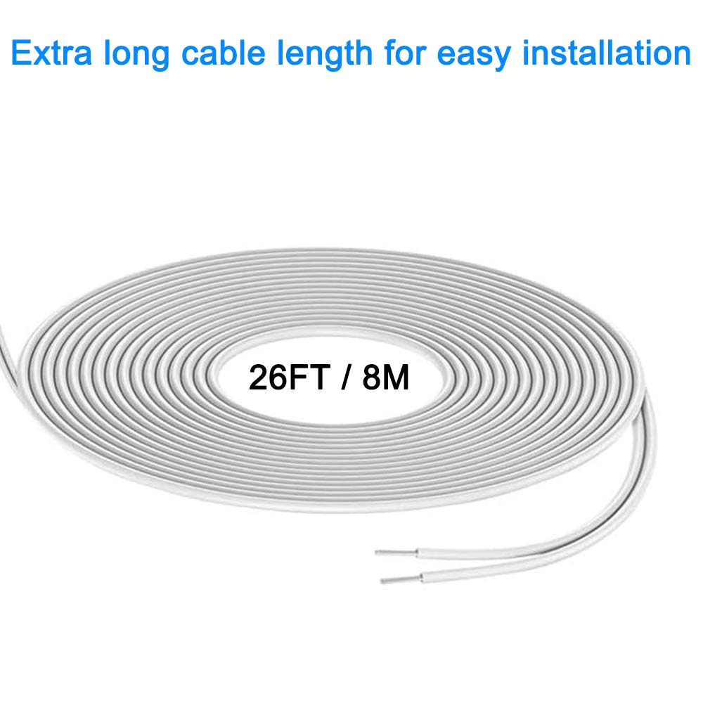 MEROM 24V 500mA 26ft C Wire Transformer Adapter Compatible with Nest/Ecobee/Sensi/Honeywell Thermostat, Nest Hello Doorbell/Ring Door Bell Power Supply