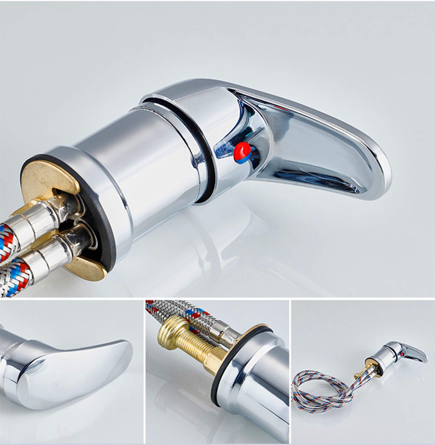 LukLoy Brass Salon Shampoo Bowl Faucet and Sprayer Kit for Shampoo Bed Bowl or Backwash Unit with 3/8 to 1/2 NPT Reducer Adapter