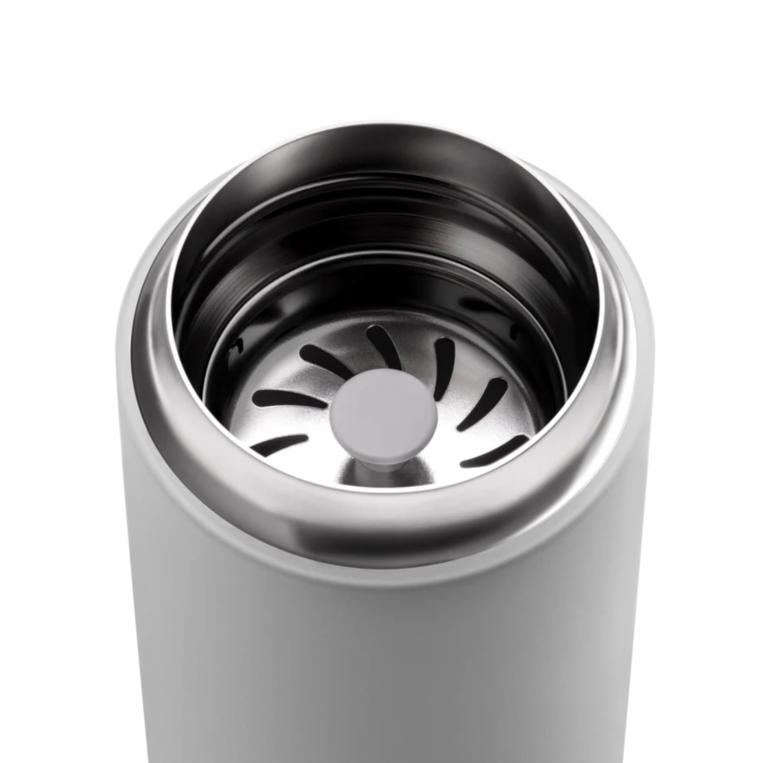 Fellow 16 oz Carter Move Travel Mug - Vacuum-Insulated Stainless Steel Travel Coffee Mug - Coffee Tumbler with Ceramic Interior and Splash Guard - Matte Grey