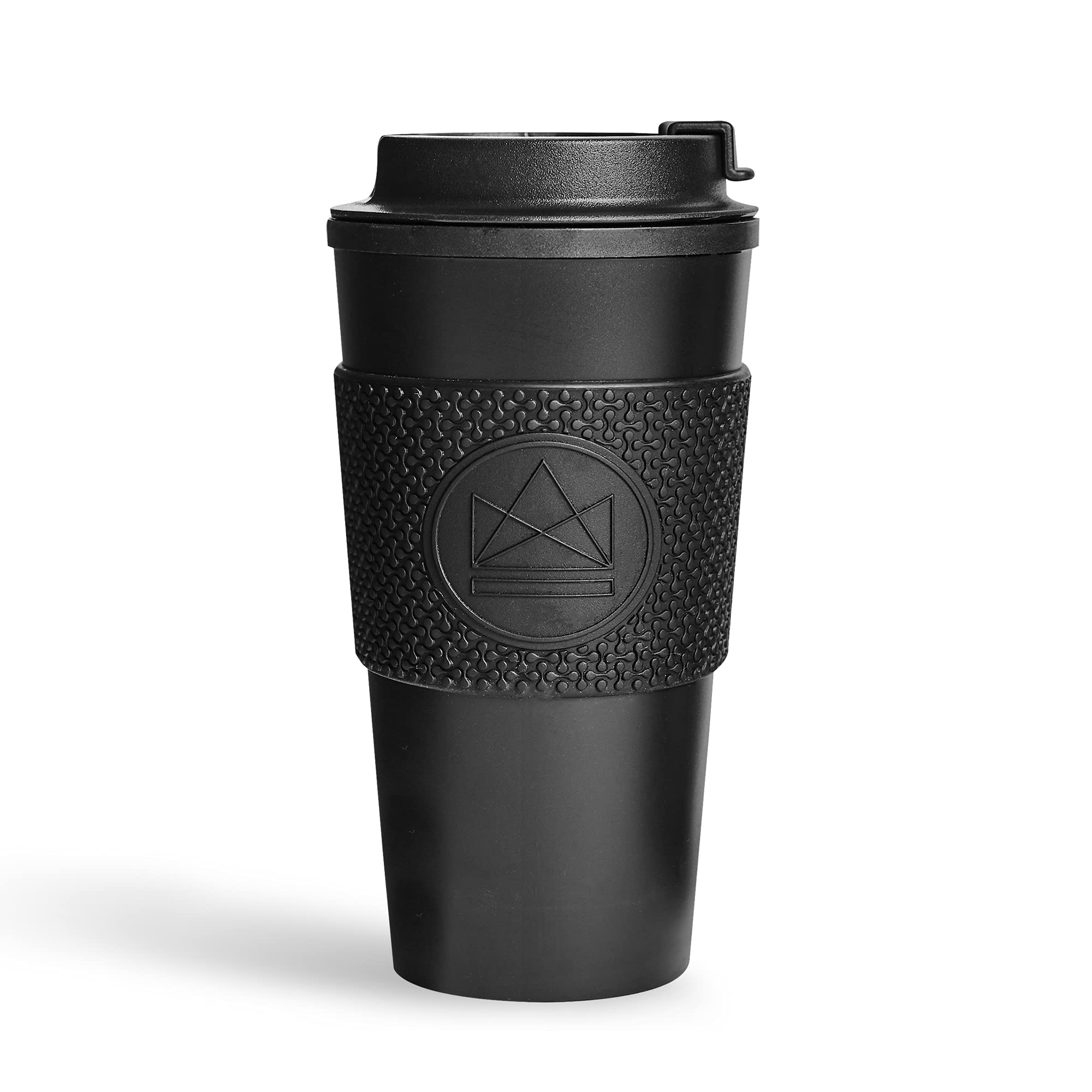 Neon Kactus - Double-Walled Coffee Cup, Reusable Coffee Cup with Resealable Lid, Food-Grade Silicone Seal and Sleeve, Insulated Coffee Tumbler, Leakproof Travel Mug, Recyclable, Rock Star, 16oz