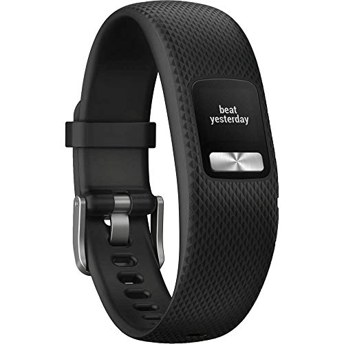 Garmin vívofit 4 - Advanced Activity Tracker with Extended 1+ Year Battery Life and Vibrant Color Display - Small/Medium Size, Sleek Black Finish - Model: 010-01847-00 (Renewed)