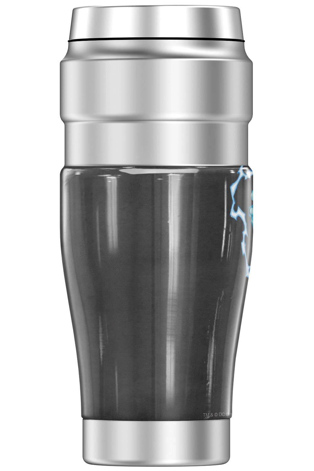 Black Lightning Black Lightning Character, THERMOS STAINLESS KING Stainless Steel Travel Tumbler, Vacuum insulated & Double Wall, 16oz