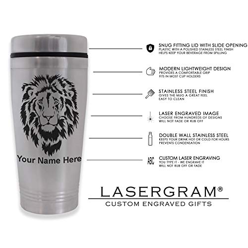 LaserGram 16oz Commuter Mug, Trout Fish, Personalized Engraving Included