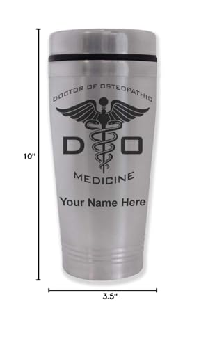 LaserGram 16oz Commuter Mug, DO Doctor of Osteopathic Medicine, Personalized Engraving Included