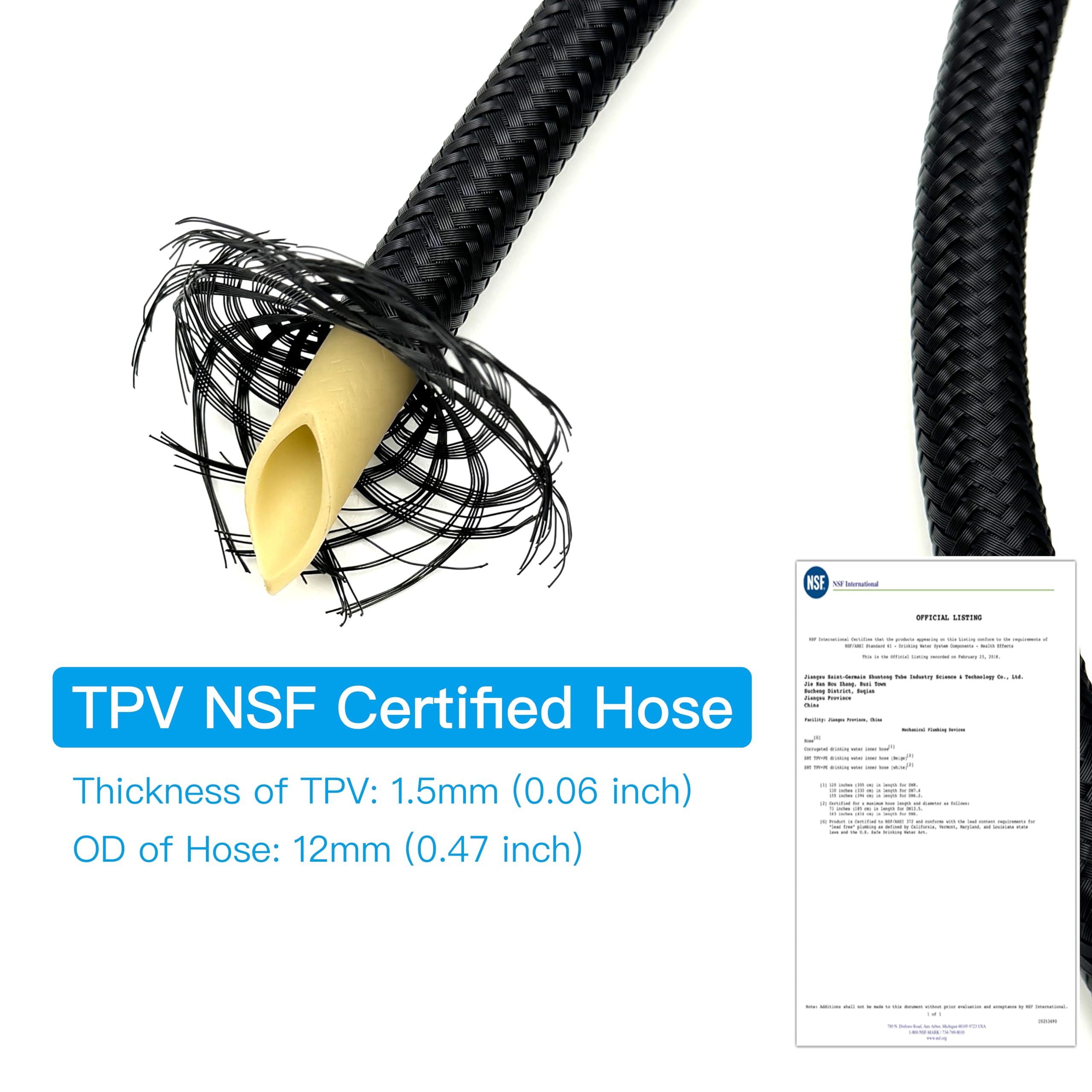 RP50390 RP44647 Hose Assembly for Delta Pull Down Pull Out Faucet with DST or Non-DST, Palo 470/472/474/476 Delta Faucet Replacement Hose Part RP62057 RP74608 RP32527, 59 inches Length