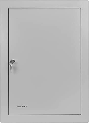Barska CB13534 Key Lock 100 Position in Wall Adjustable Key Cabinet Lock Box Flange Gray,Grey