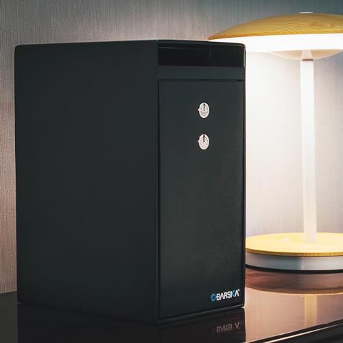Barska AX13558 Dual Key Depository Safe 0.27 Cu Ft with Drop Slot and Quick Release Bolt, Black