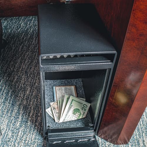 Barska AX13558 Dual Key Depository Safe 0.27 Cu Ft with Drop Slot and Quick Release Bolt, Black
