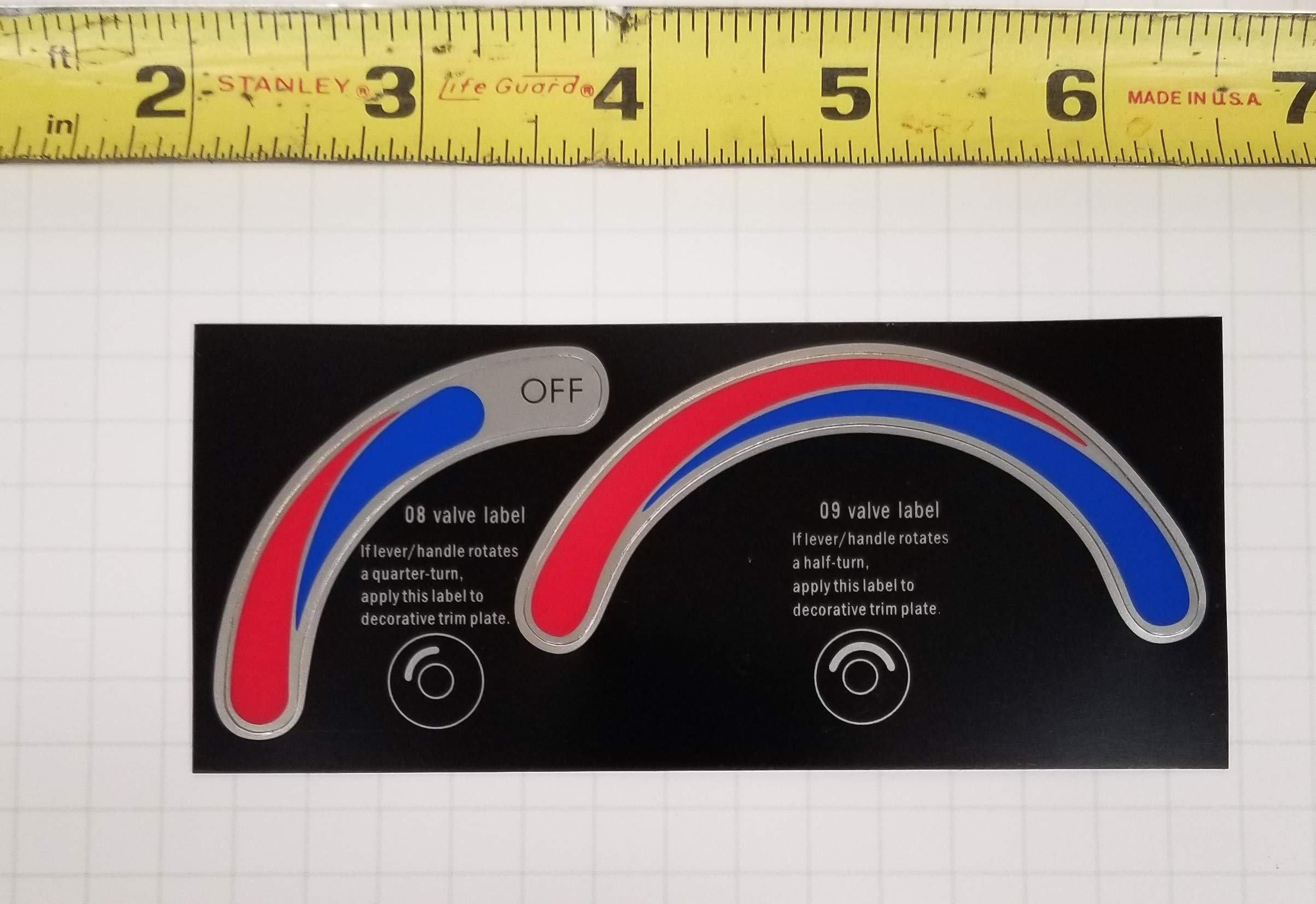 Super-Skin NSF, 0941805, for PFISTER (941-805) HOT and Cold Label-L8