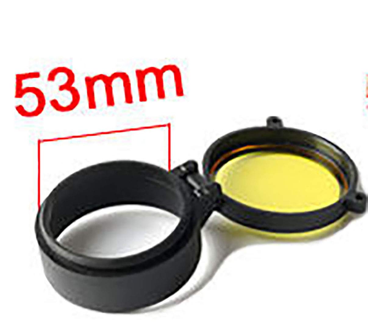 Rifle Scope Cover Quick Flip Spring Up Open Lens Cover Cap Eye Protect Objective Cap for Caliber 29 Sizes (53mm)