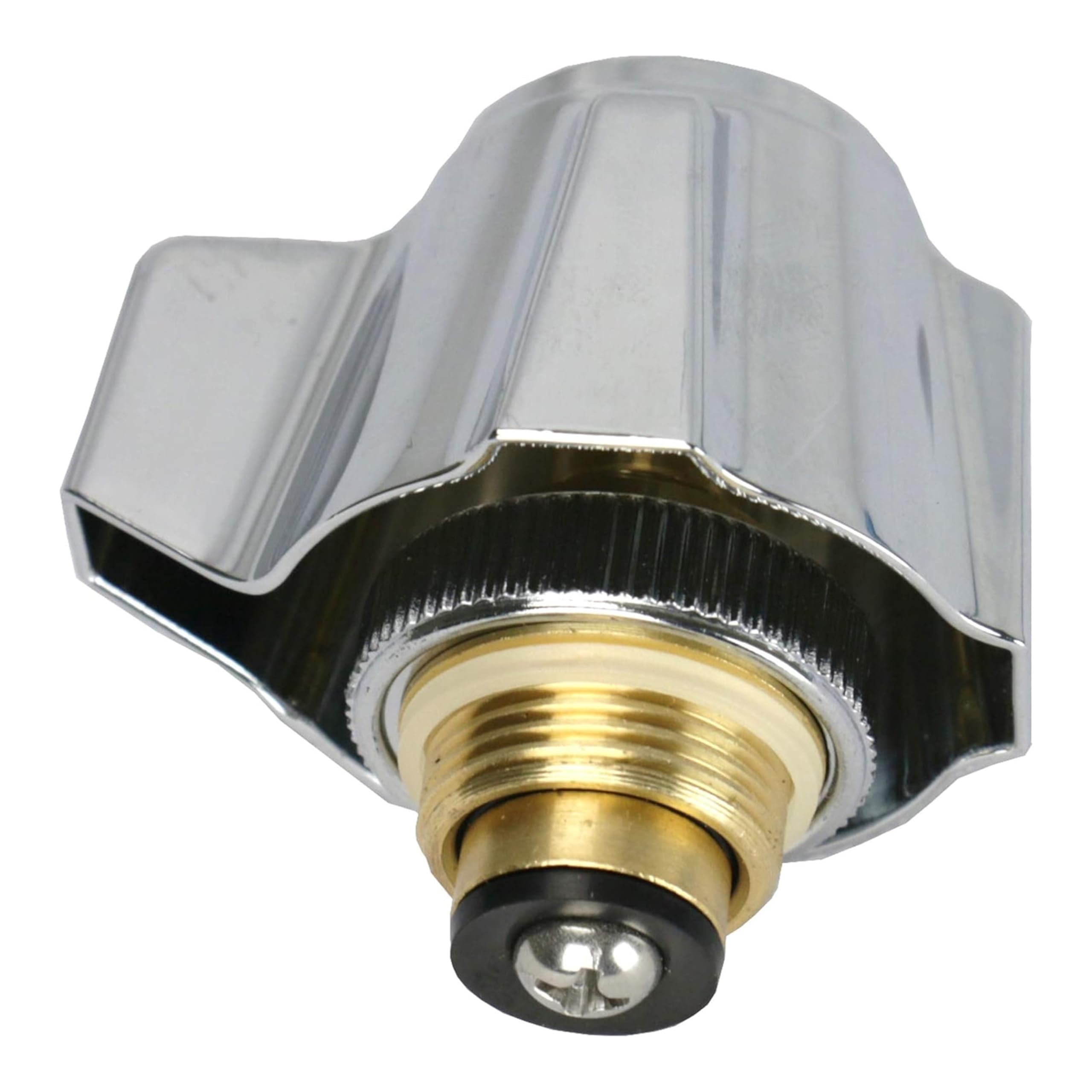 Leyso Hot Knob Handle Kit with Stem for ABC 4" Hand Sink Faucet, Twist Clockwise to Open