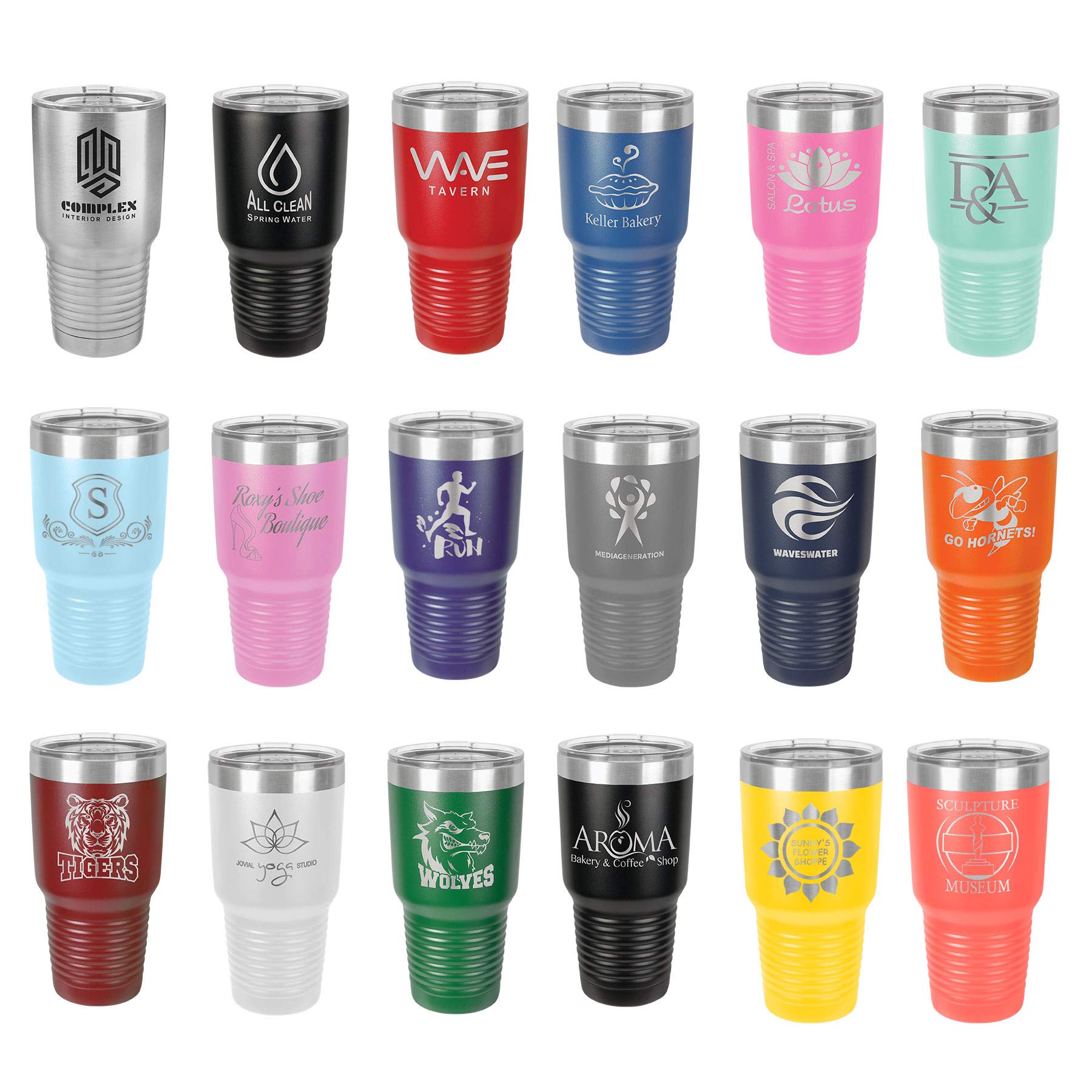 Custom Laser Engraved Polar Camel Tumbler (Coral, 30oz)