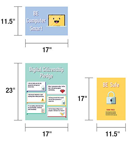 Carson Dellosa – Digital Citizenship Bulletin Board Set, Classroom Décor, 7 Pieces