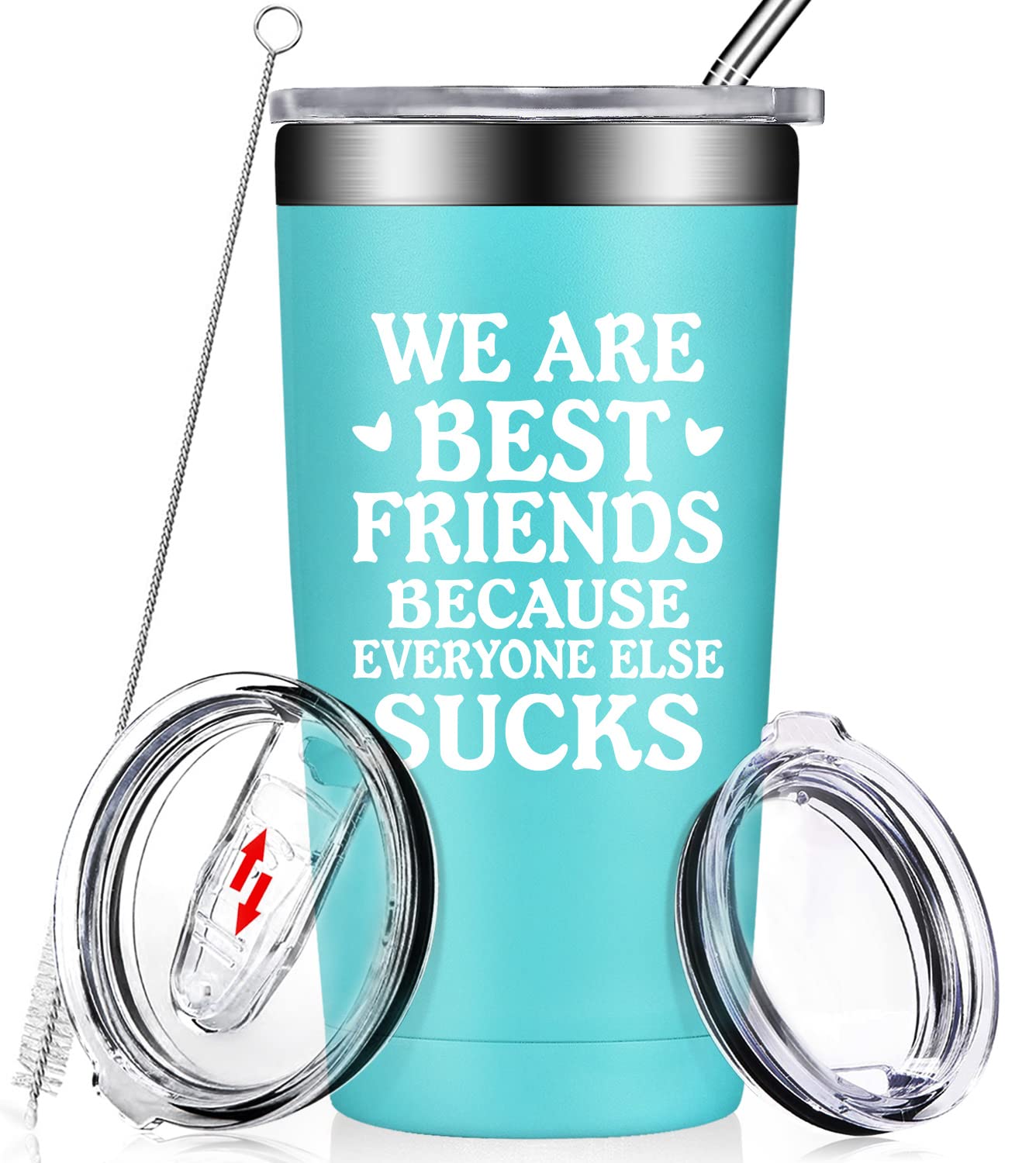 Fufendio Gifts for Women Friends - Best Friend Birthday Gifts for Women - Friendship Gifts, Valentines Day Gifts for Friend Female - Insulated Coffee Mug Tumbler Cup