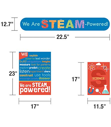 Carson Dellosa – STEAM Bulletin Board Set, Classroom Décor, 22 Pieces