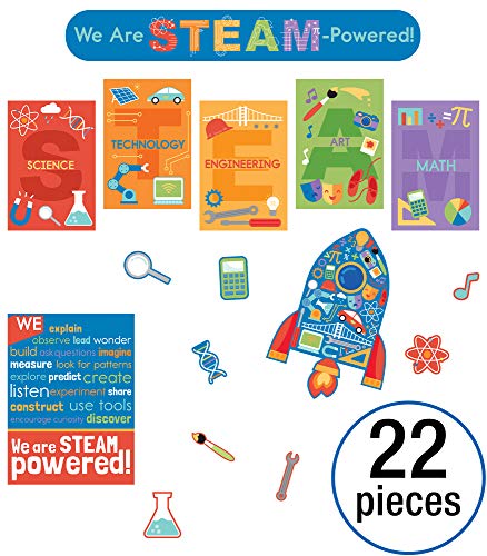 Carson Dellosa – STEAM Bulletin Board Set, Classroom Décor, 22 Pieces