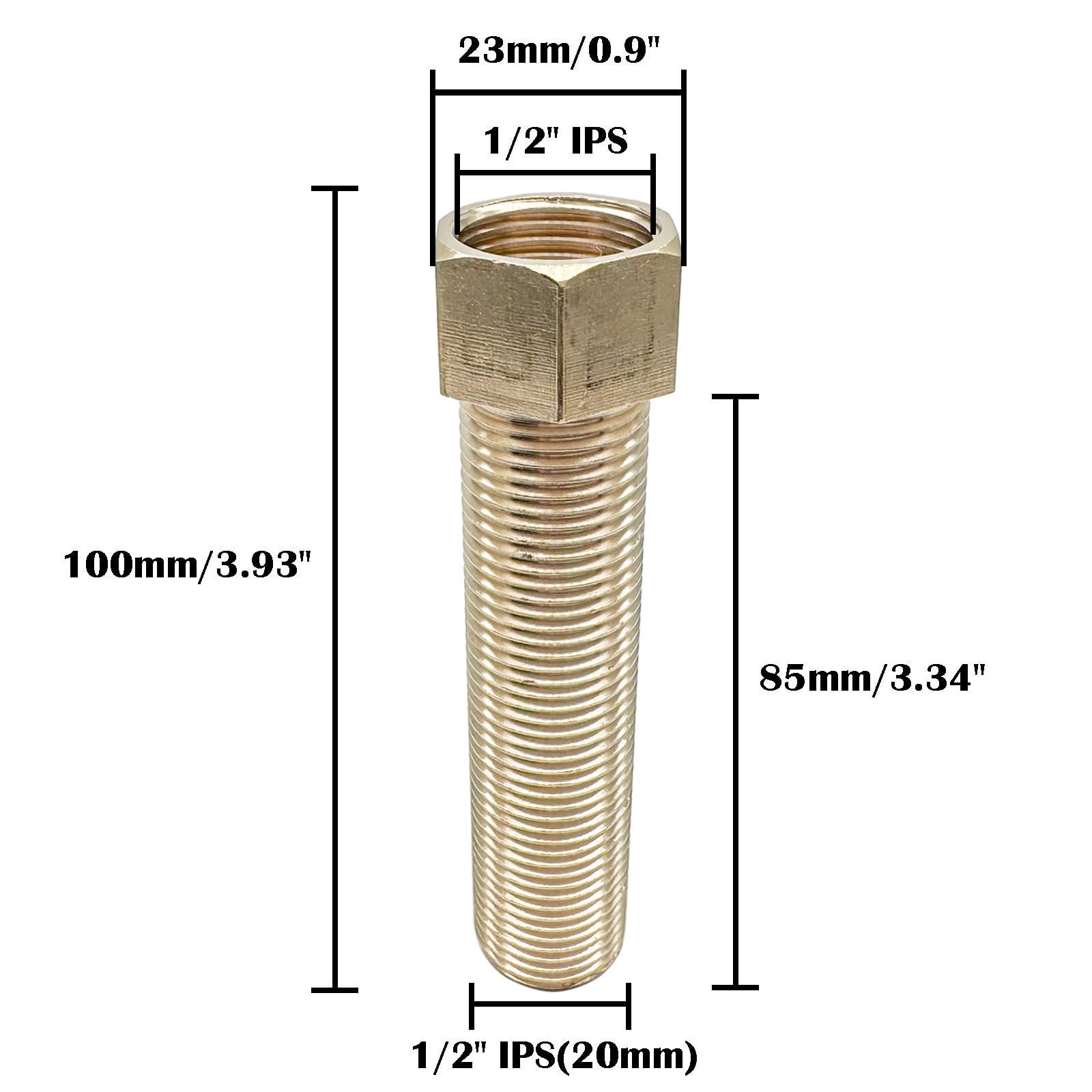 ZLYY 1/2" IPS Faucet Extension Adapter Kits, Brass Nut Fittings, Single Hole Mounting Pipe