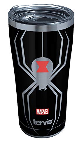 Tervis Marvel - Black Widow Triple Walled Insulated Tumbler Travel Cup Keeps Drinks Cold & Hot, 20oz Legacy, Stainless Steel