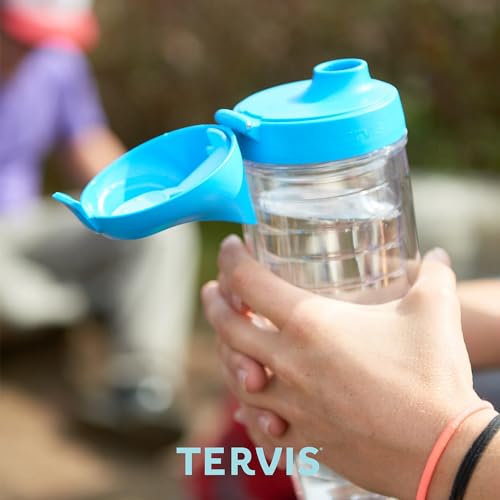 Tervis Tropical Hibiscus Collection Made in USA Double Walled Insulated Tumbler Travel Cup Keeps Drinks Cold & Hot, 24oz Water Bottle, Island Hibiscus Teal