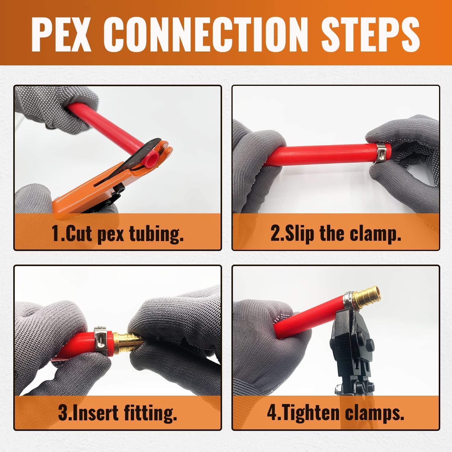 SUNGATOR 6-Pack Angle Stop Valve, 1/2" PEX x 3/8" OD Compression, Quarter Turn Chrome Plated, 1/2 inch Pex Shut Off Valves for Faucet and Toilet, UPC Certified