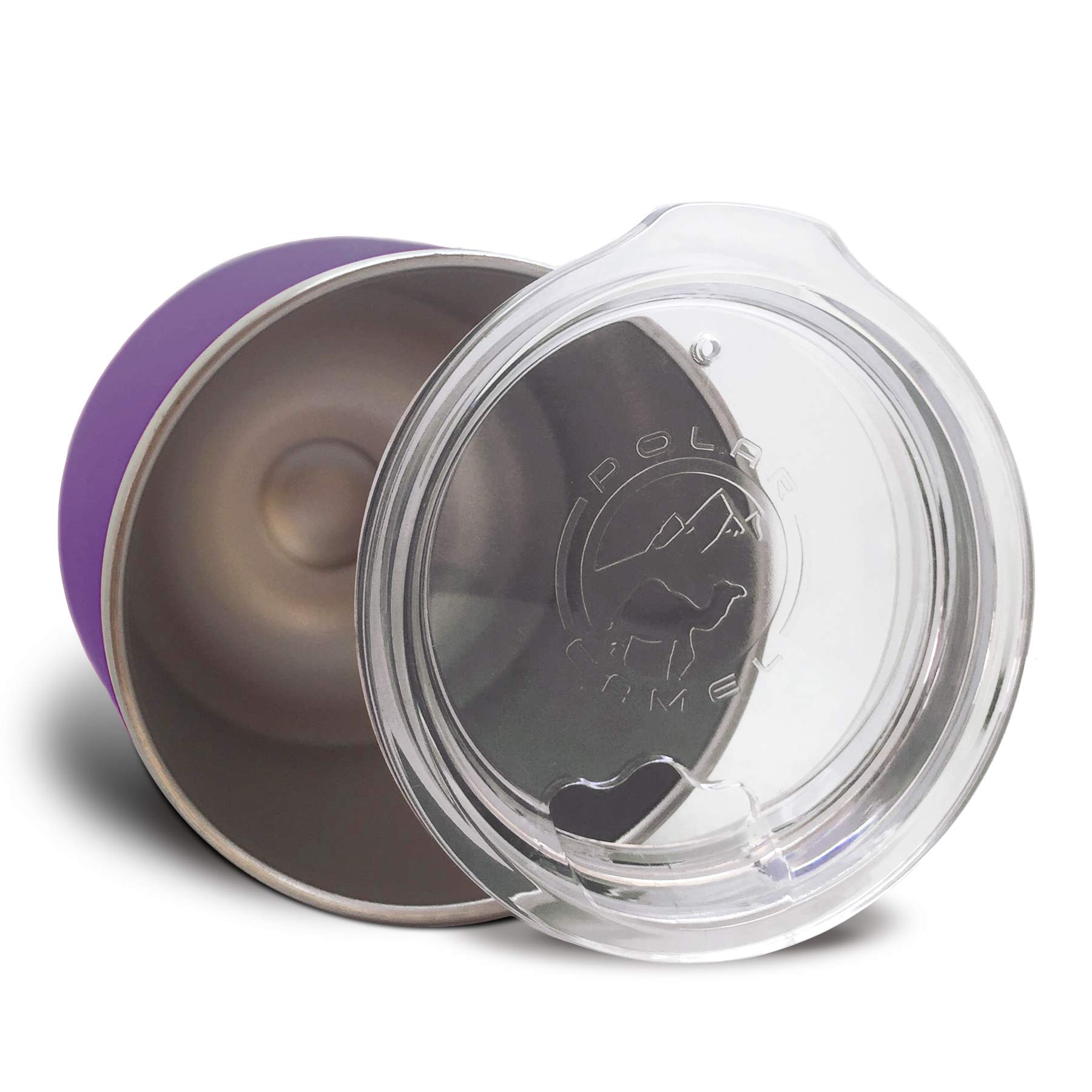 LaserGram Double Wall Stainless Steel Wine Glass Tumbler, Compass Rose, Personalized Engraving Included (Dark Purple)