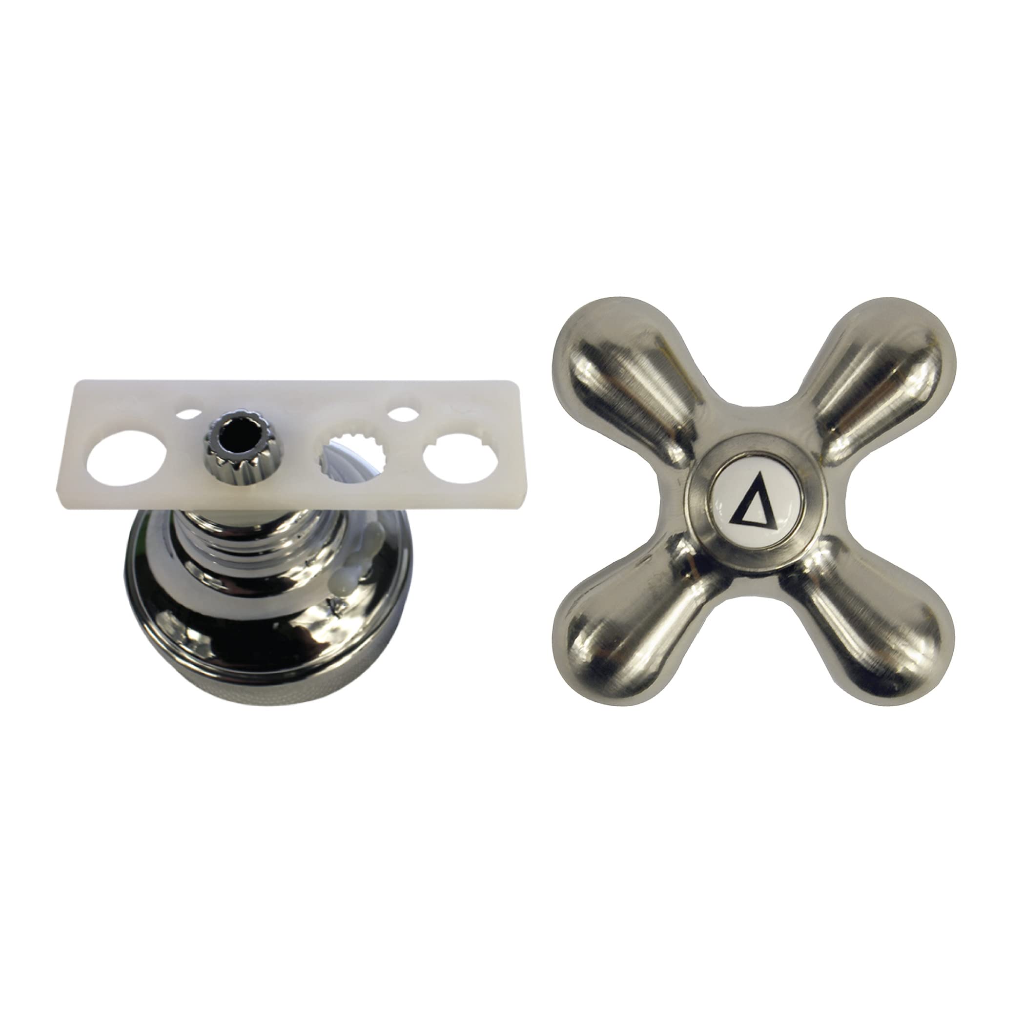 Danco 89255P Cross-Arm Tub/Shower & Sink Faucet Handle, Does NOT FIT Delta & Moen FAUCETS, Fits 2-3 Handle Faucets, Brushed Nickel 2-Pack