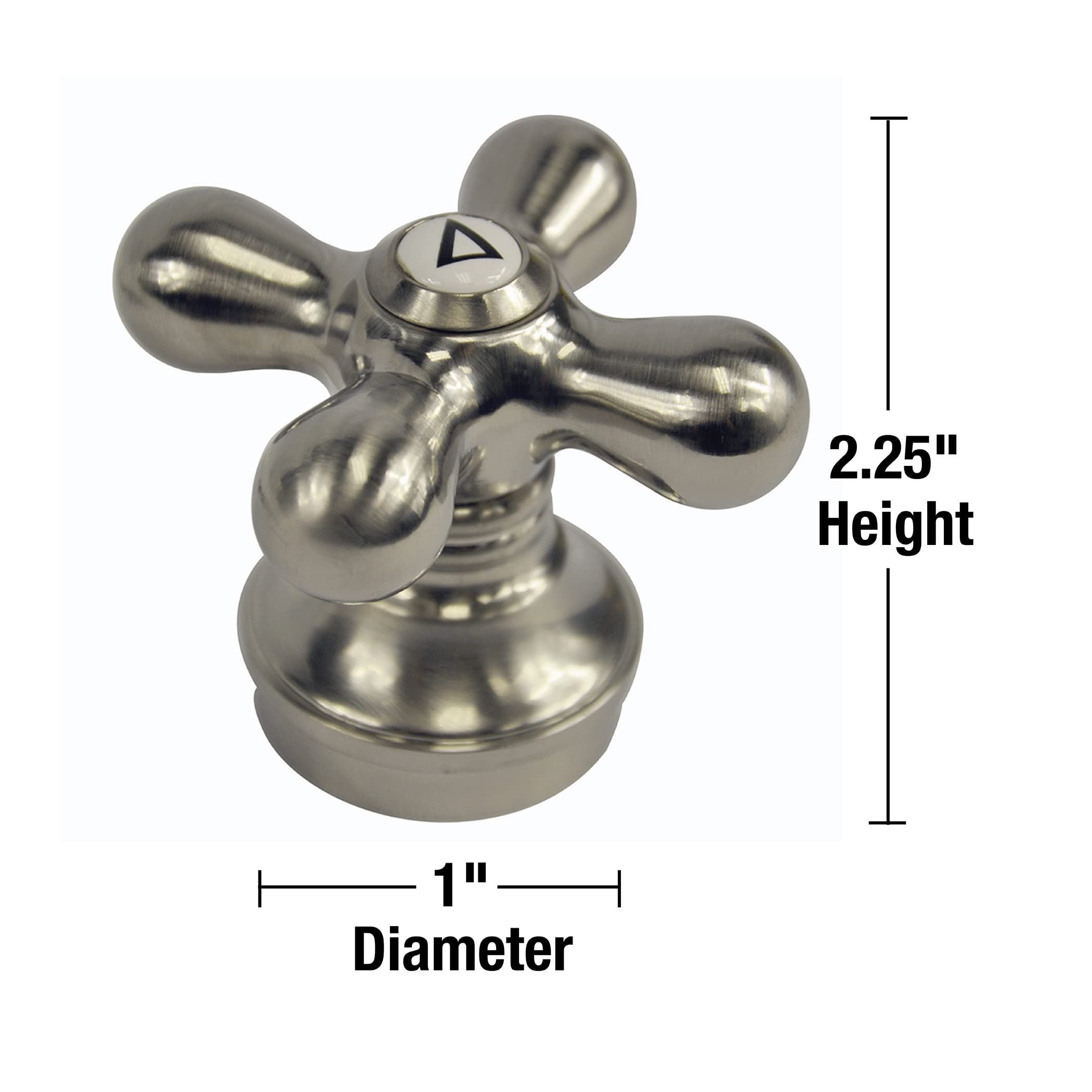 Danco 89255P Cross-Arm Tub/Shower & Sink Faucet Handle, Does NOT FIT Delta & Moen FAUCETS, Fits 2-3 Handle Faucets, Brushed Nickel 2-Pack