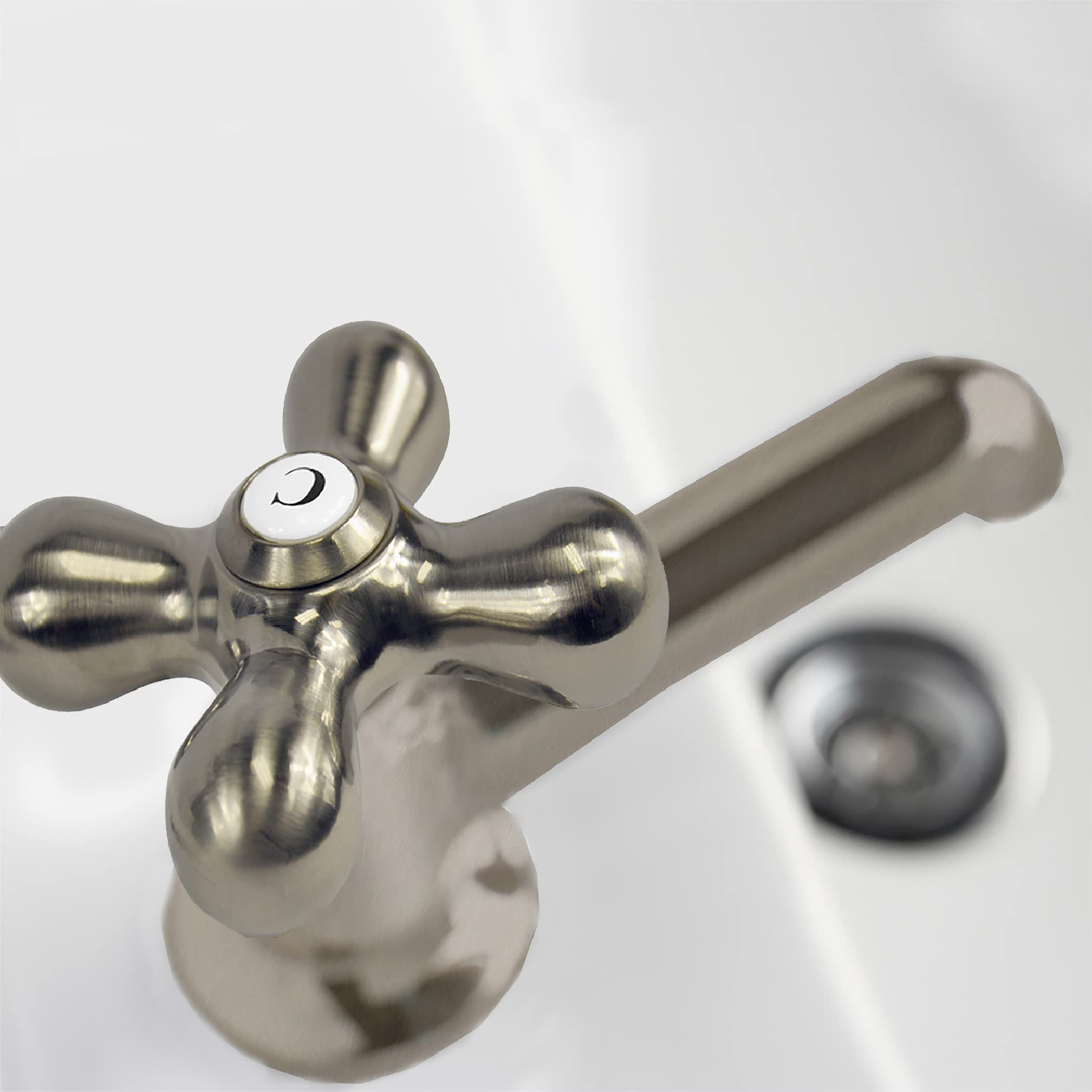 Danco 89255P Cross-Arm Tub/Shower & Sink Faucet Handle, Does NOT FIT Delta & Moen FAUCETS, Fits 2-3 Handle Faucets, Brushed Nickel 2-Pack
