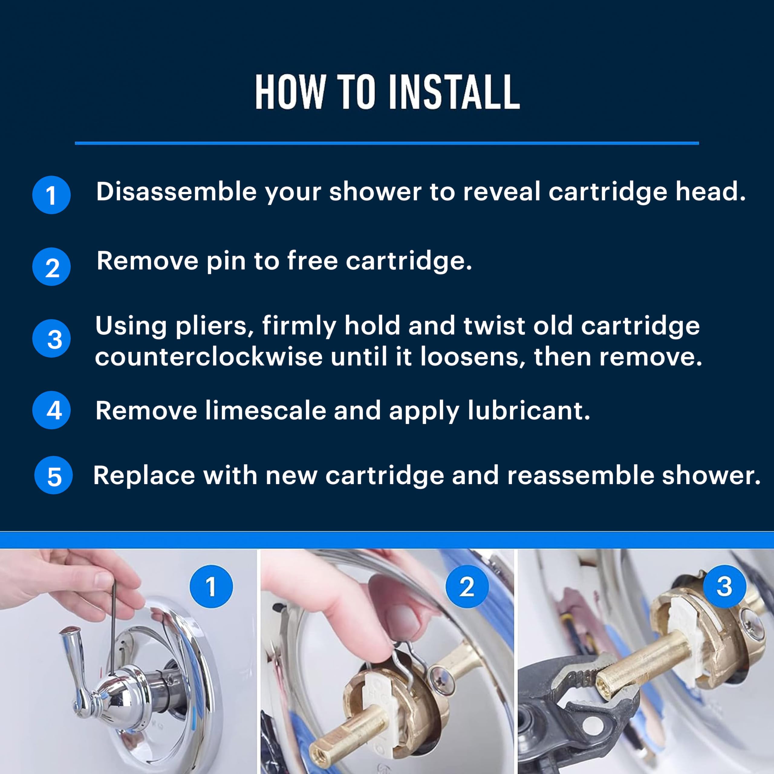 1222 Replacement Cartridge – Aftermarket Replacement Compatible with One-Handle Posi-Temp Faucets & Moen Tub Shower | Durable Brass & Plastic