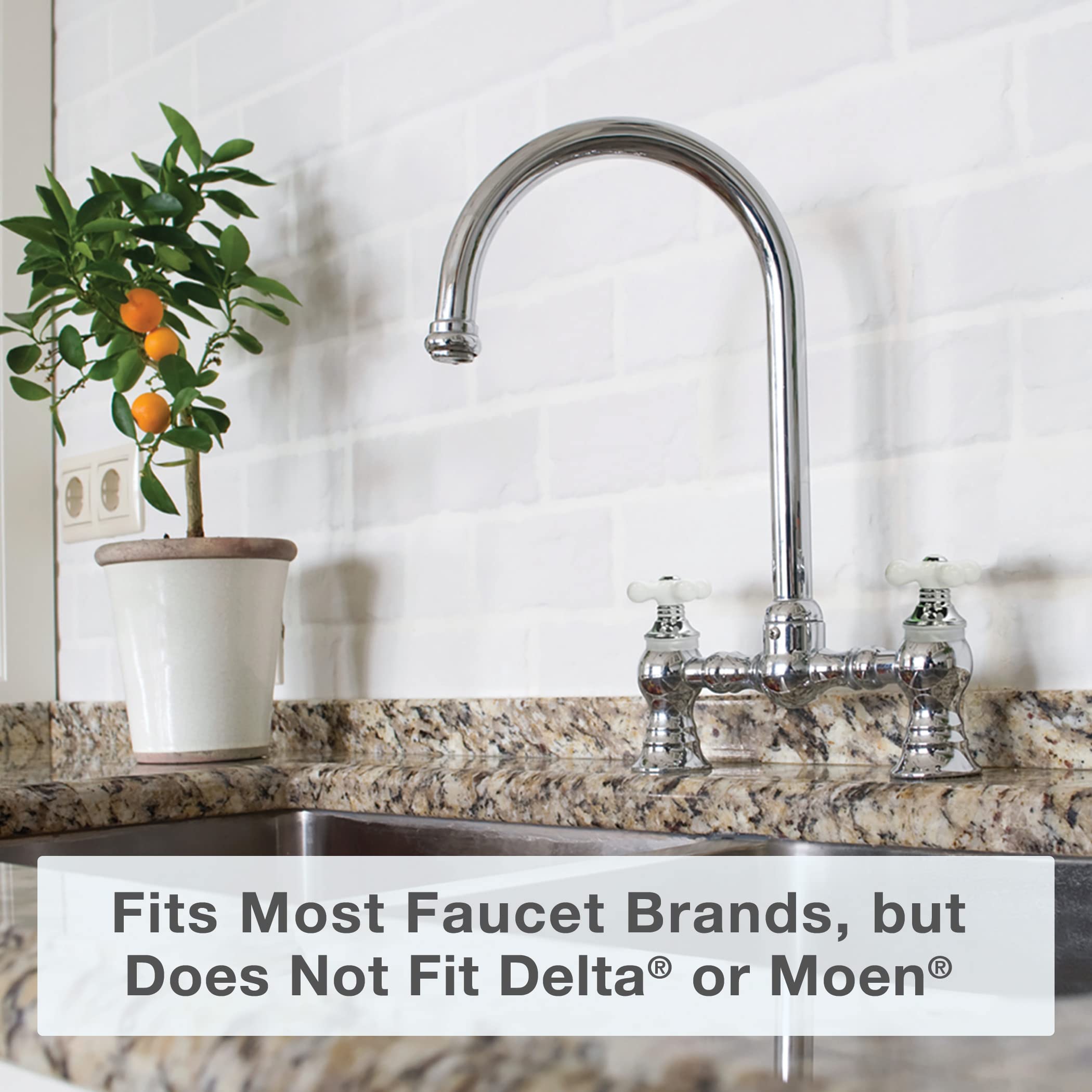 Danco 46004P Cross-Arm Tub/Shower & Sink Faucet Handle, Fits 2-3 Handle Faucets, Does NOT FIT Delta & Moen FAUCETS, Chrome/White Porcelain 2-Pack