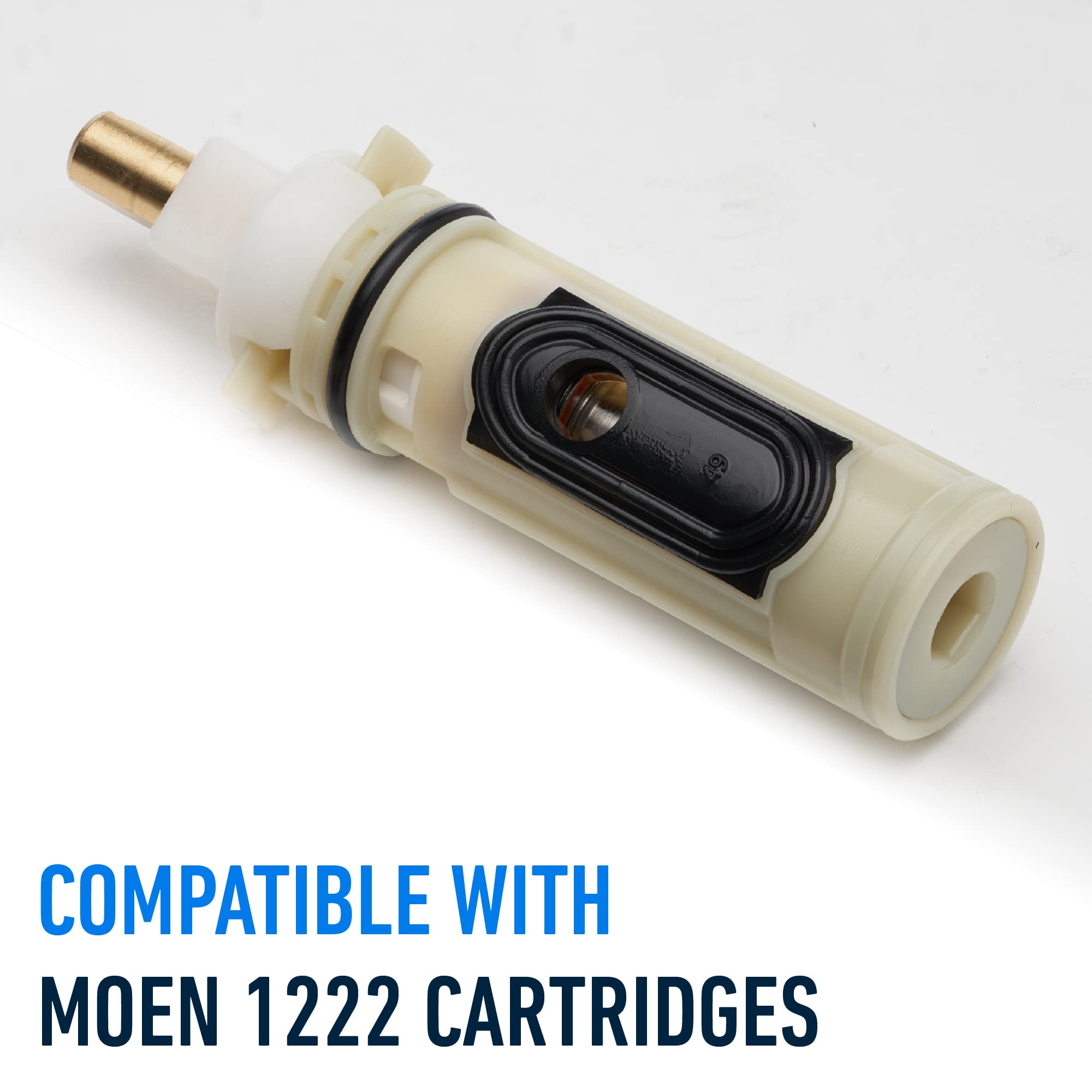 1222 Replacement Cartridge – Aftermarket Replacement Compatible with One-Handle Posi-Temp Faucets & Moen Tub Shower | Durable Brass & Plastic