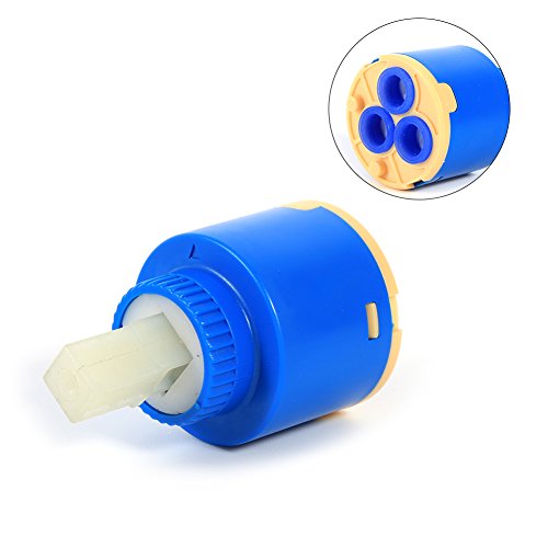 Faucet Cartridge Replacement 35/40mm Ceramic Disc Cartridge for Single Handle Faucet Kerox K35A Ceramic Disc Cartridge Water Mixer Tap Inner Control Kitchen Waterfall Faucet Valve (35mm)