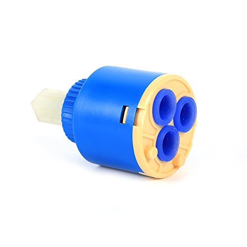 Faucet Cartridge Replacement 35/40mm Ceramic Disc Cartridge for Single Handle Faucet Kerox K35A Ceramic Disc Cartridge Water Mixer Tap Inner Control Kitchen Waterfall Faucet Valve (35mm)