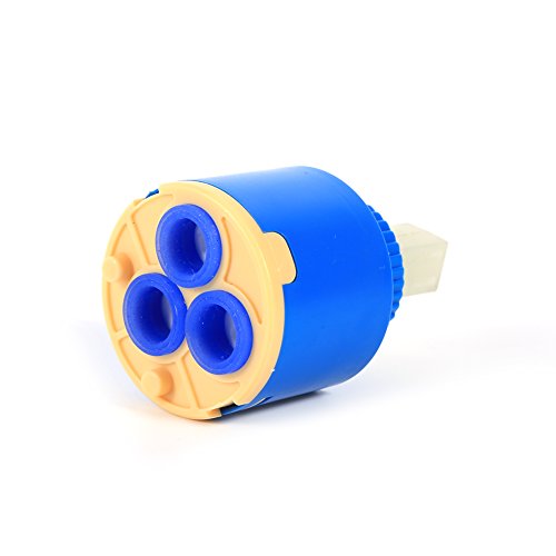 Faucet Cartridge Replacement 35/40mm Ceramic Disc Cartridge for Single Handle Faucet Kerox K35A Ceramic Disc Cartridge Water Mixer Tap Inner Control Kitchen Waterfall Faucet Valve (35mm)