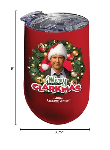 Spoontiques Merry Clarkmas Stainless Wine Tumbler