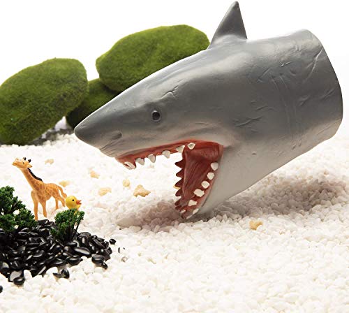 Yolococa Hand Puppet Toys Realistic Latex Animal Shark Instagram Children Toys (Shark)