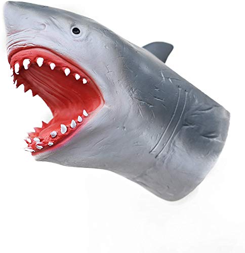 Yolococa Hand Puppet Toys Realistic Latex Animal Shark Instagram Children Toys (Shark)