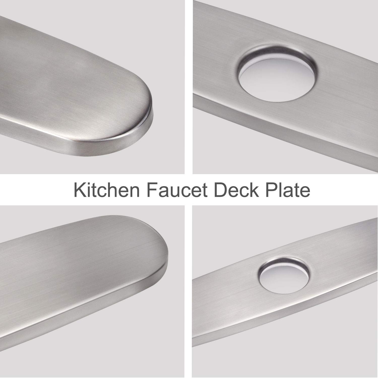 COOLWEST Deck Plate 10Inch for Single Hole Kitchen Sink Faucet Commercial Kitchen Faucet Hole Cover Escutcheon Stainless Steel