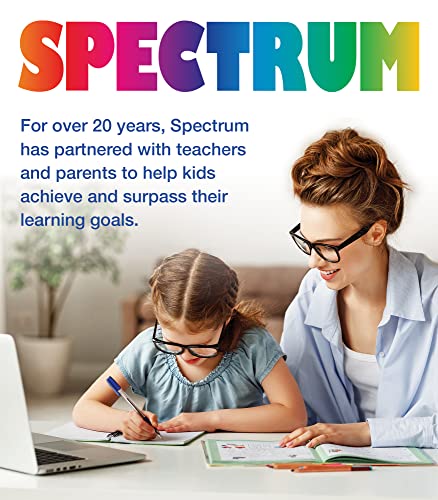 Spectrum Manuscript Handwriting Workbooks, Ages 5 to 8, Kindergarten to 2nd Grade Handwriting Practice With Lower-and Uppercase Letters, Sentence Practice, and Vocabulary - 96 Pages