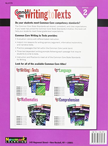 Newmark Learning Grade 2 Common Core Writing to Text Book (CC Writing)