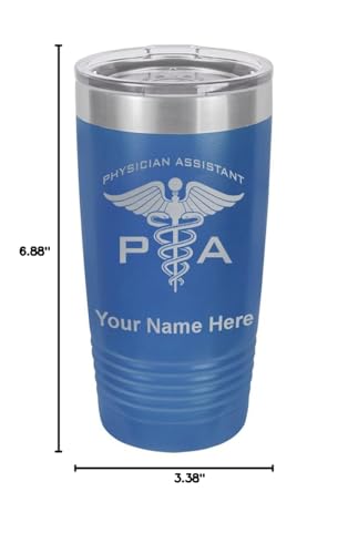 LaserGram 20oz Vacuum Insulated Tumbler Mug, PA Physician Assistant, Personalized Engraving Included (Dark Blue)