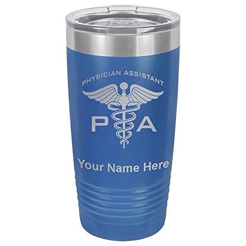 LaserGram 20oz Vacuum Insulated Tumbler Mug, PA Physician Assistant, Personalized Engraving Included (Dark Blue)
